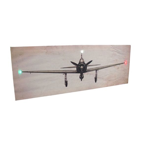 Zeckos | Art | Vintage Look Airplane Led Lighted Canvas Print Wall ...